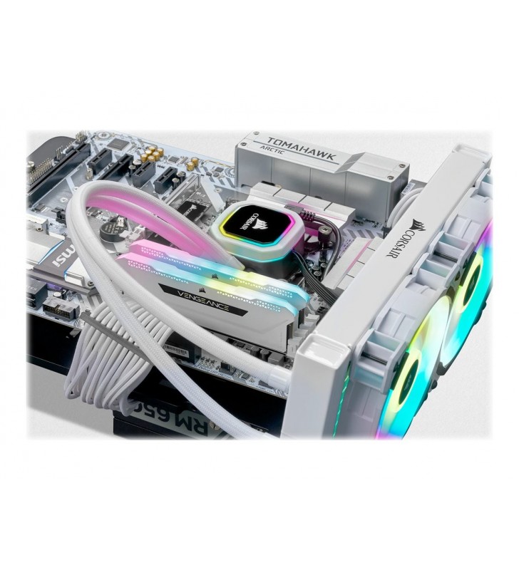 CORSAIR VENGEANCE RGB PRO D4 3200 32G (2x16G) CMH32GX4M2E3200C16W BLANC ...